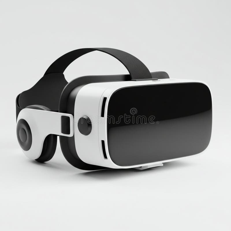 Virtual Reality Headset with a Sleek, Modern Design, Featuring a Black ...
