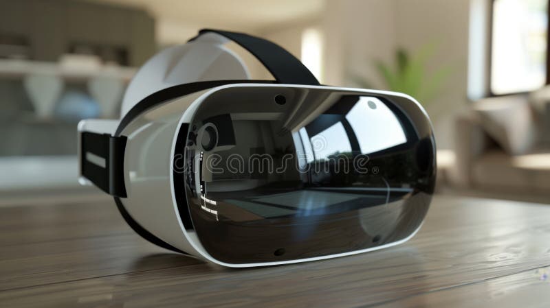 Virtual Reality Headset on Table: Concept of VR in Life, Work, and ...