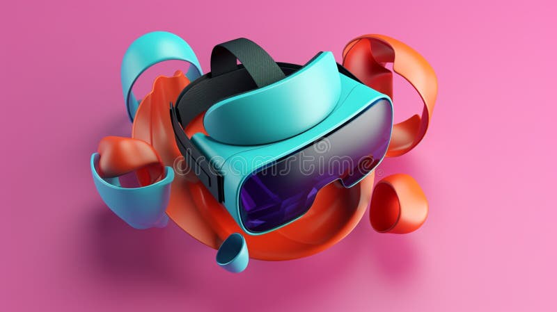 Virtual Reality Headset in Trending Color Palette with Generative AI ...