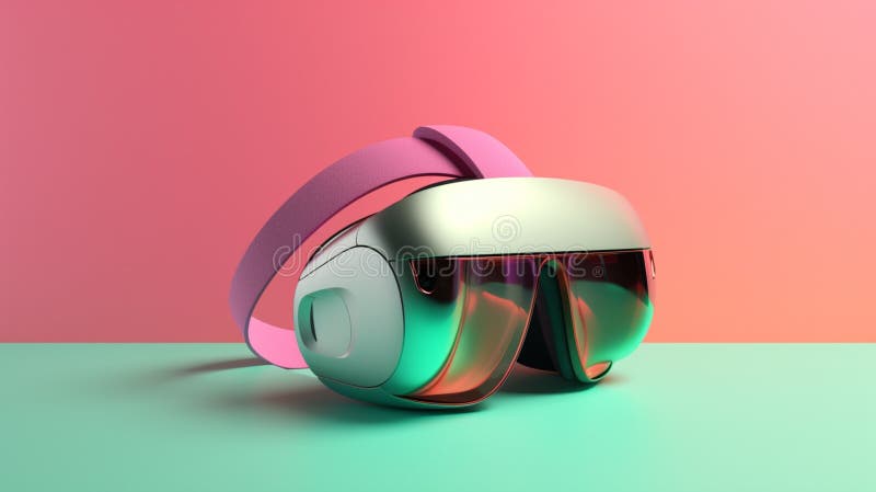 Virtual Reality Headset in Trending Color Palette with Generative AI ...