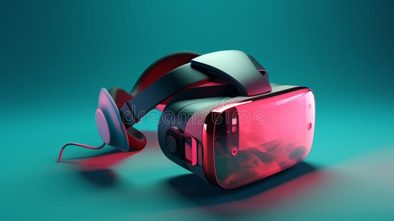 Virtual Reality Headset in Trending Color Palette with Generative AI ...