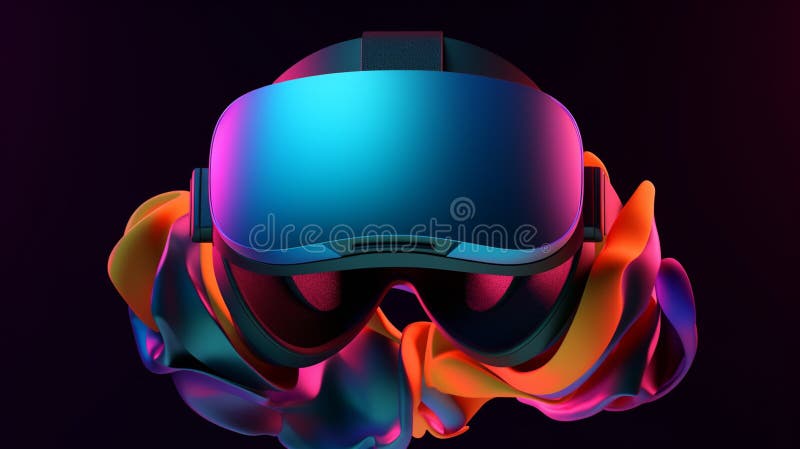 Virtual Reality Headset in Trending Color Palette with Generative AI ...