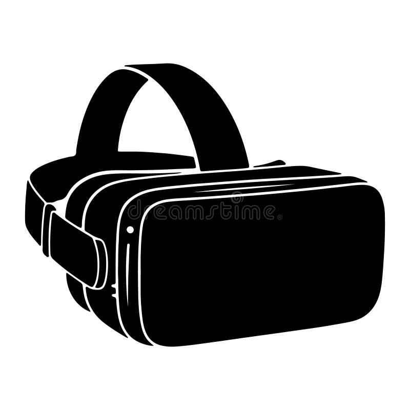 Virtual Reality Headset Vector Illustration, Vector Image of a VR ...