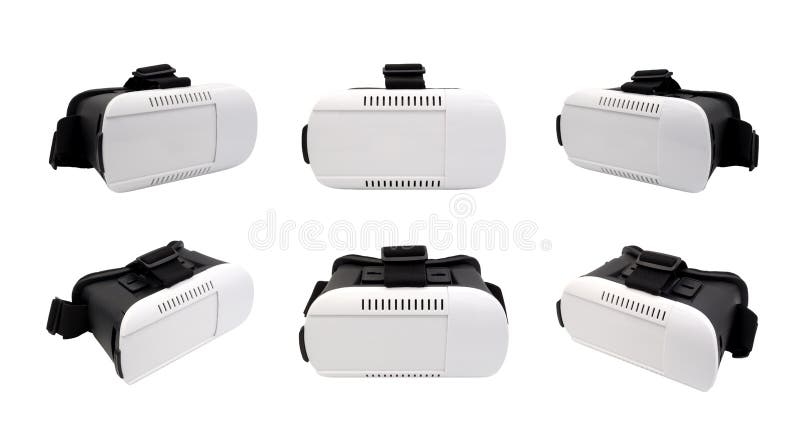 Virtual Reality Headset VR Box on White Background Stock Photo - Image ...