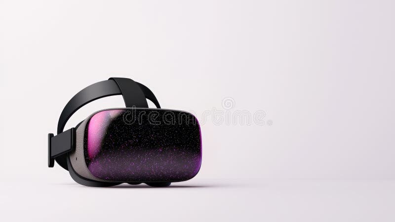 Virtual Reality Headset on White Background Stock Illustration ...