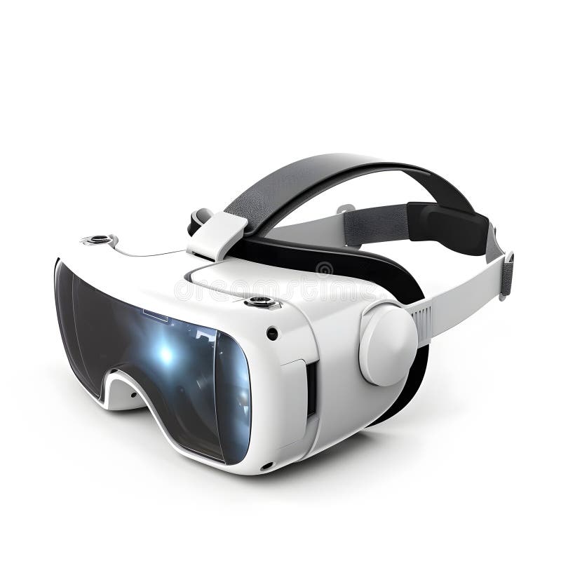 Virtual Reality Headset on White Background. Technology Concept Stock ...