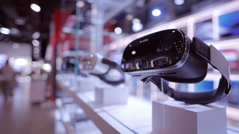 Virtual Reality Headsets on Display - Generative AI Stock Image - Image ...