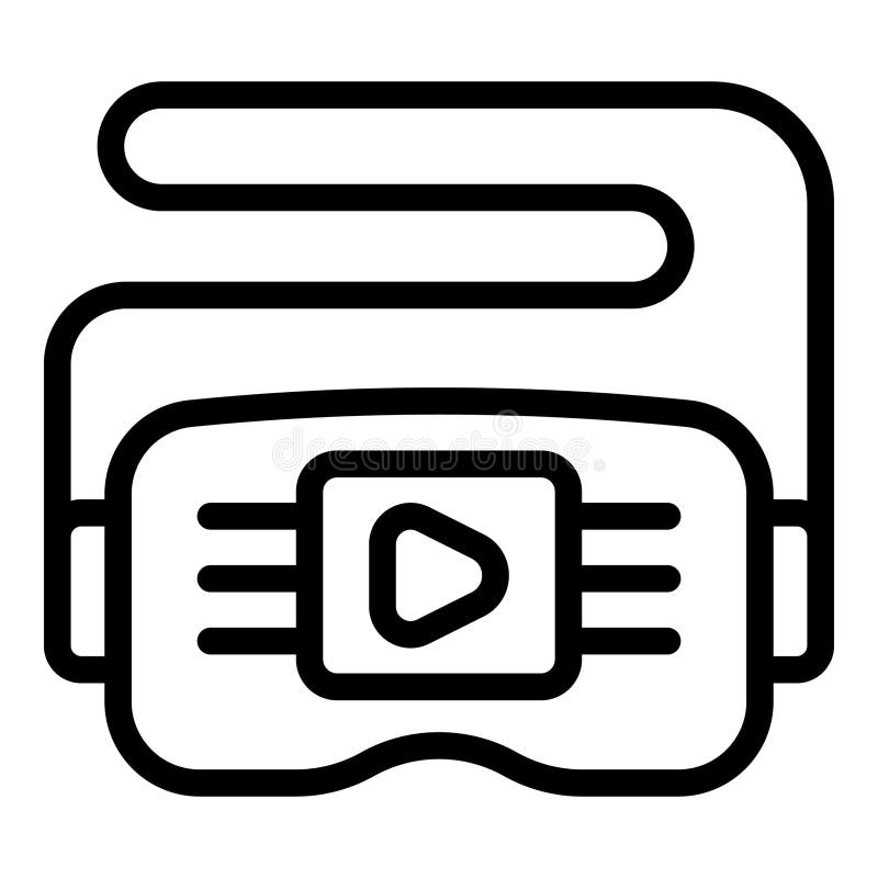 Virtual Reality Helmet Icon Outline Vector. Augmented Reality Simulator ...