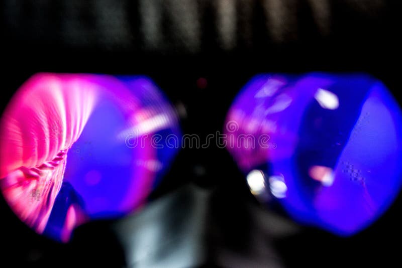 Virtual Reality Helmet. Inside View of Optical Lenses Stock Image ...