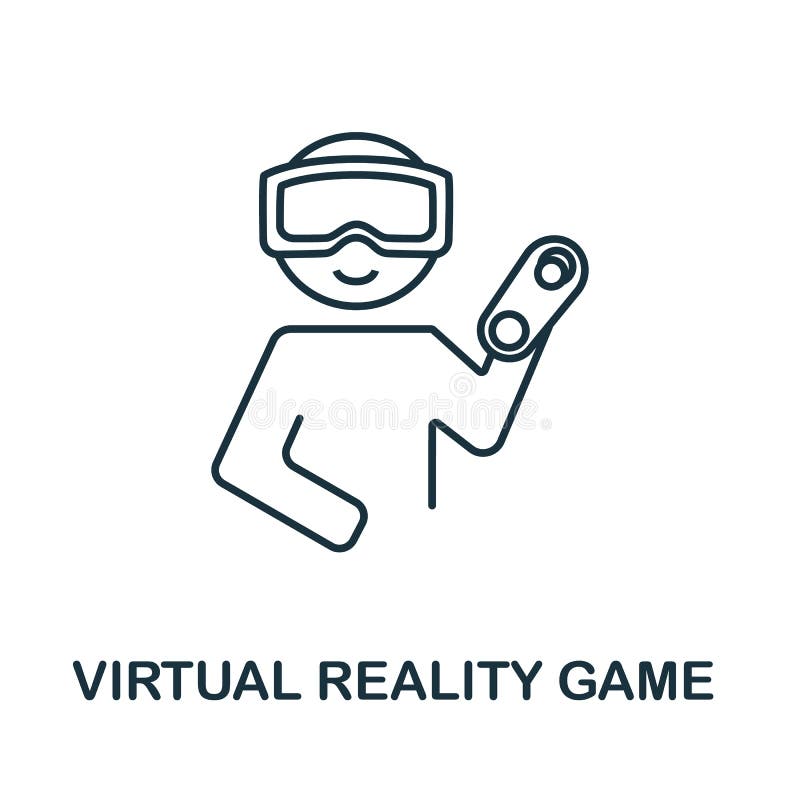 Virtual Reality Icon from Augmented Reality Collection. Simple Line ...