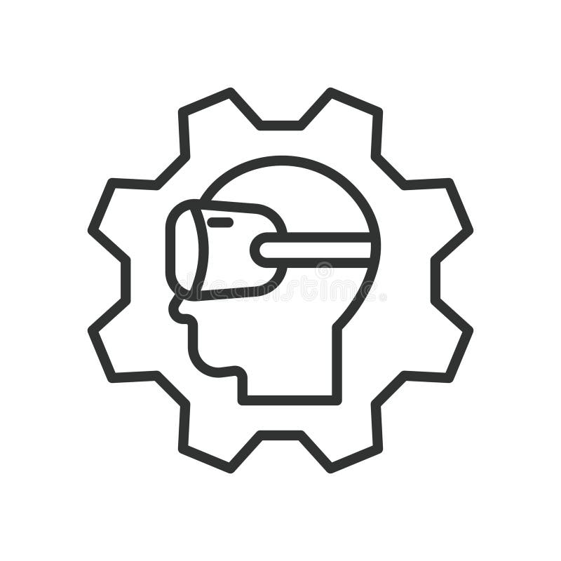 Virtual Reality, Icon in Line Design. VR Headset, Immersive Technology ...