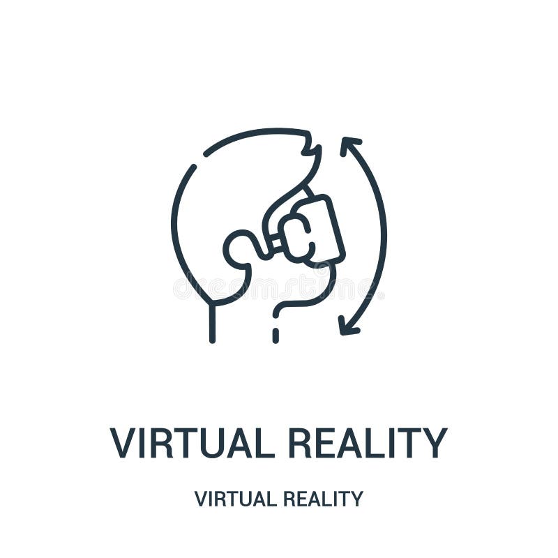Virtual Reality Icon Vector from Virtual Reality Collection. Thin Line ...