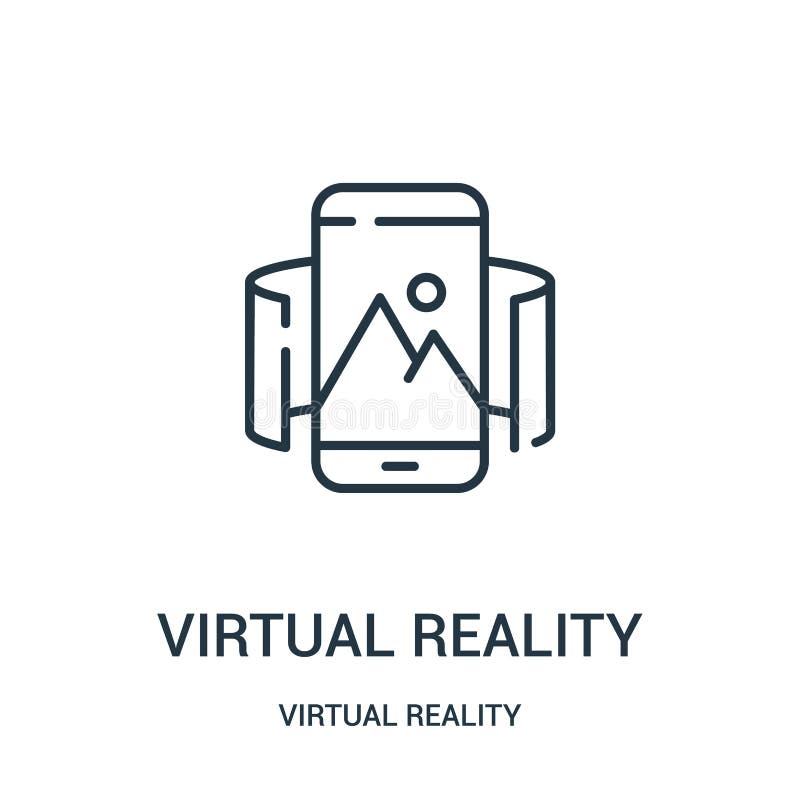 Virtual Reality Icon Vector from Virtual Reality Collection. Thin Line ...