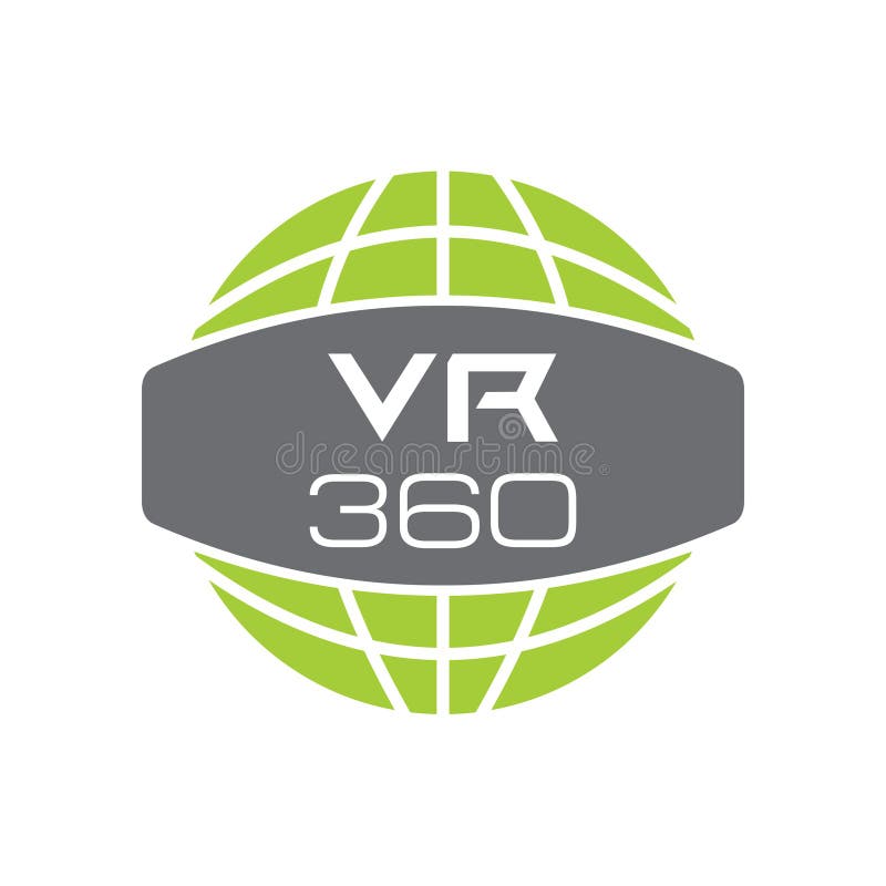 Virtual Reality 360 Icon on White Background for Graphic and Web Design ...