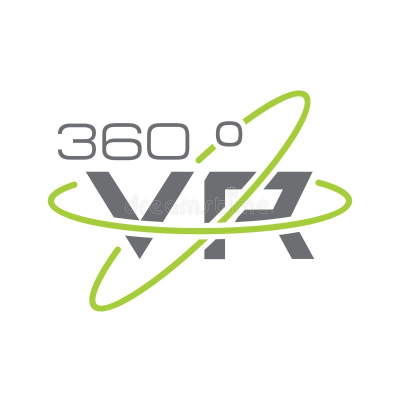 Virtual Reality 360 Icon on White Background for Graphic and Web Design ...