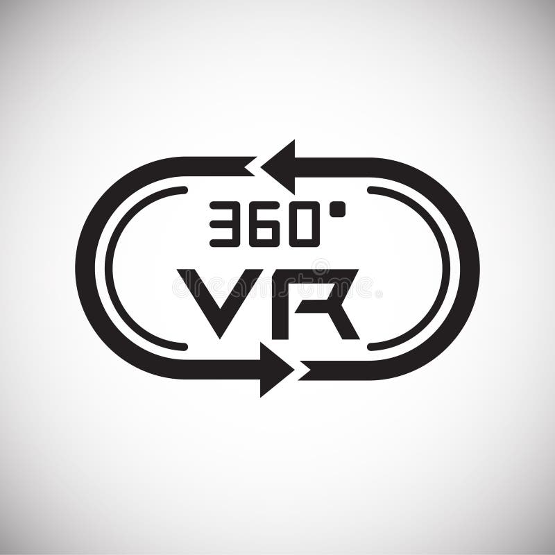 Virtual Reality 360 Icon on White Background for Graphic and Web Design ...