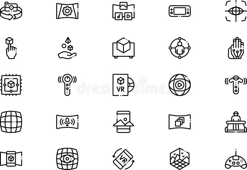Virtual Reality Icons Collection is a Vector Illustration with Editable ...