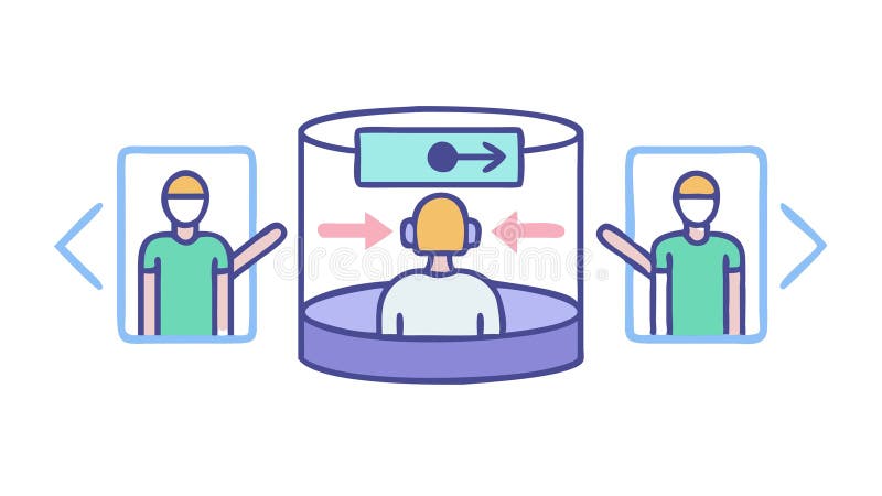 Virtual Reality Interaction, Immersive Digital Experience, Vector ...