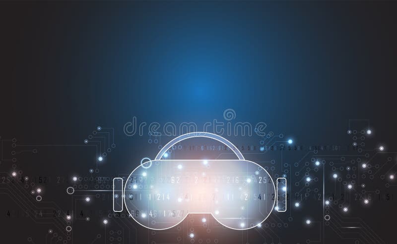 Virtual Reality in Life Future Technology Background Stock Vector ...