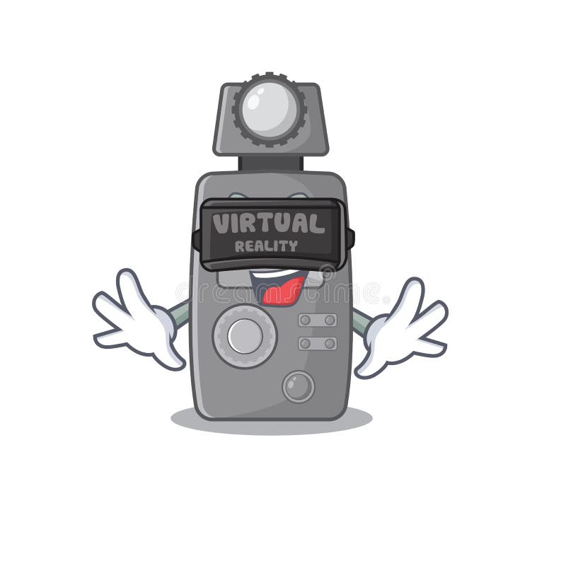 Virtual Reality Light Meter on the Cartoon Table Stock Vector ...
