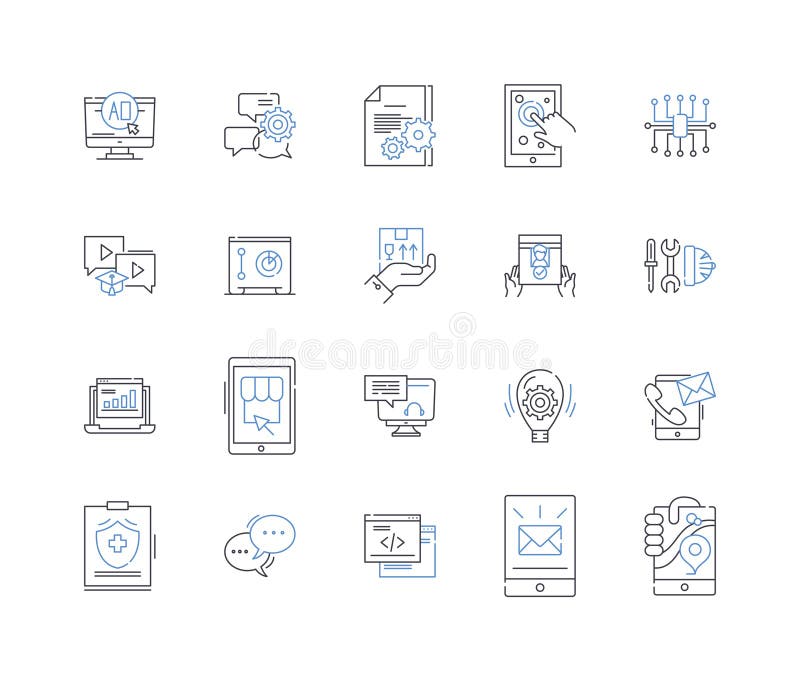 Virtual Reality Line Icons Collection. Immersion, Experience ...
