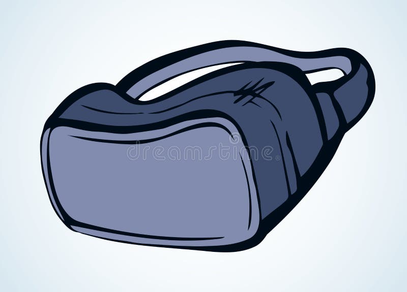 Virtual Reality Mask. Vector Drawing Stock Vector - Illustration of ...
