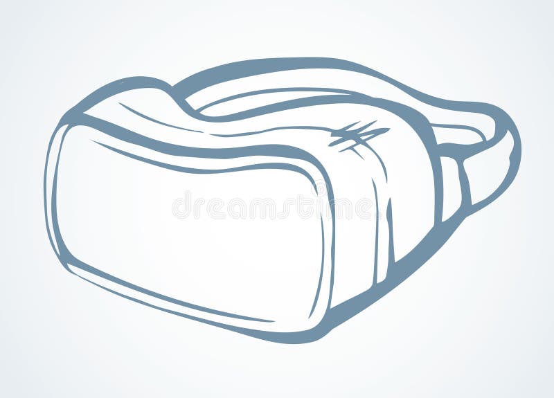 Virtual Reality Mask. Vector Drawing Stock Vector - Illustration of ...