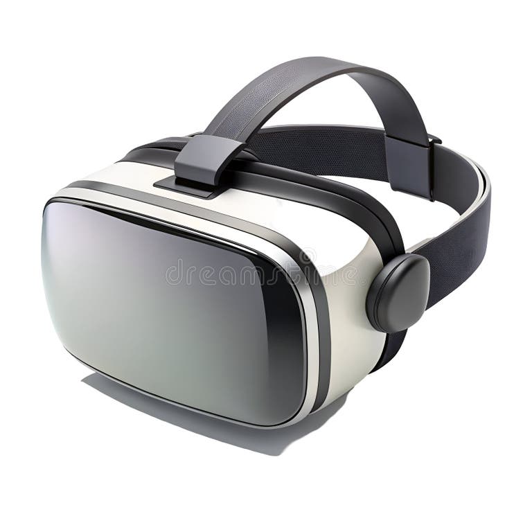 Virtual Reality Meeting Headset Stock Illustration - Illustration of ...