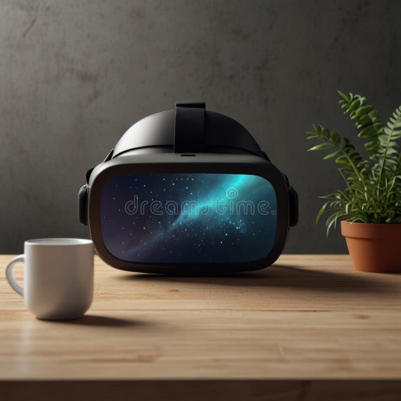 Virtual Reality Mockup,screen Mockup. Virtual Reality Goggles Stock ...
