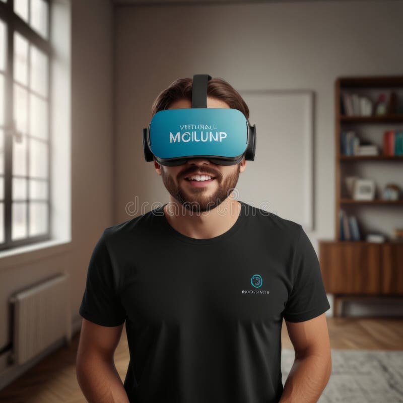 Virtual Reality Mockup,screen Mockup. Virtual Reality Goggles Stock ...