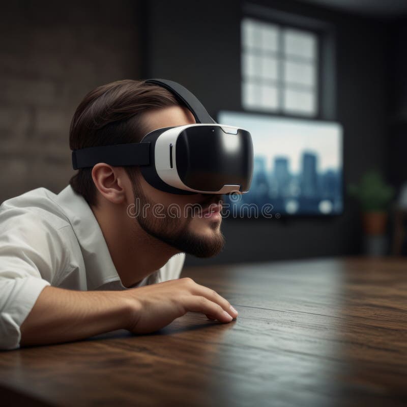 Virtual Reality Mockup,screen Mockup. Virtual Reality Goggles Stock ...