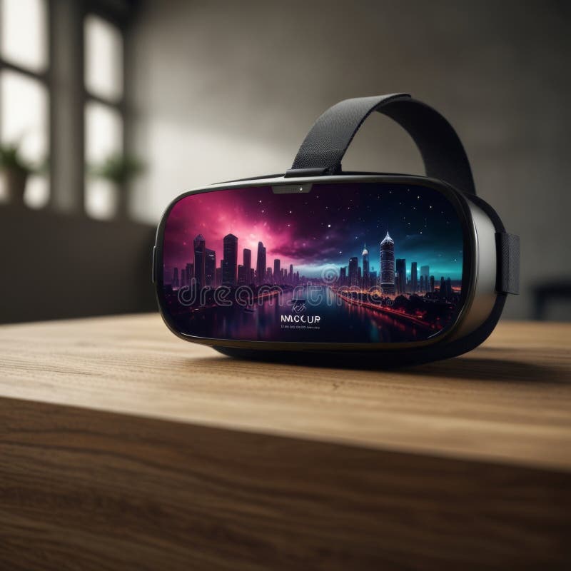 Virtual Reality Mockup,screen Mockup. Virtual Reality Goggles Stock ...