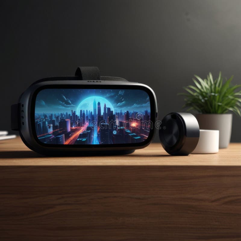 Virtual Reality Mockup,screen Mockup. Virtual Reality Goggles Stock ...