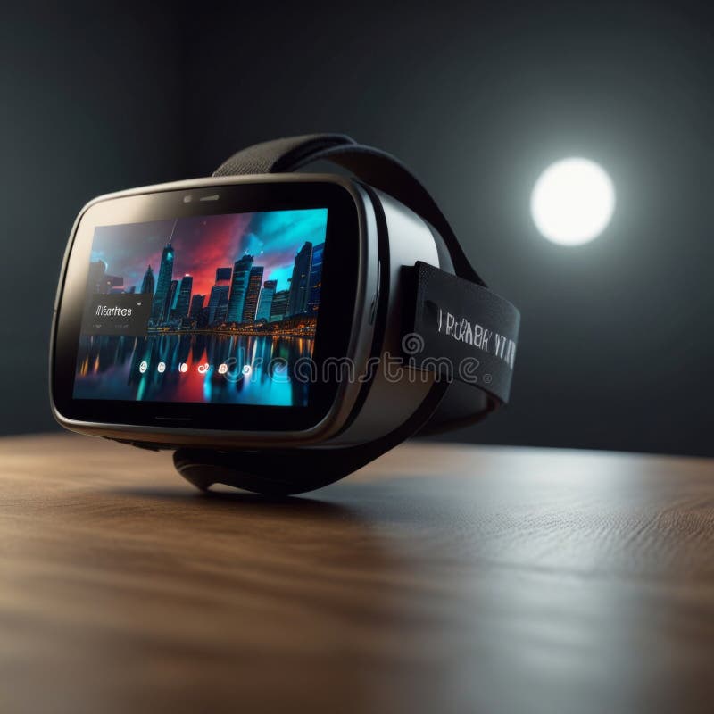 Virtual Reality Mockup,screen Mockup. Virtual Reality Goggles Stock ...