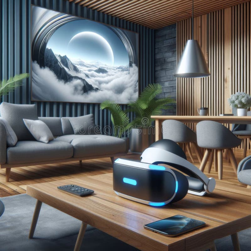 Virtual Reality Mockup,screen Mockup. Virtual Reality Goggles Stock ...