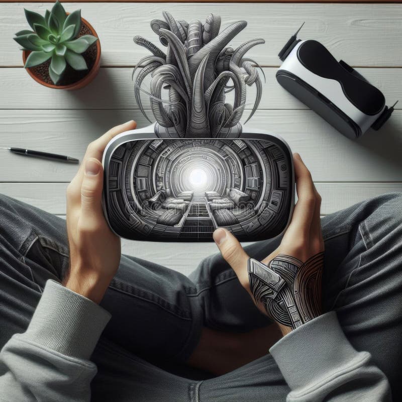 Virtual Reality Mockup,screen Mockup. Virtual Reality Goggles Stock ...