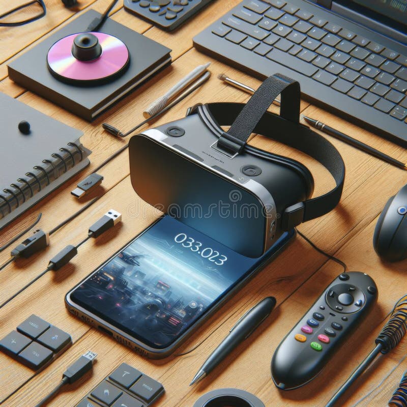 Virtual Reality Mockup,screen Mockup. Virtual Reality Goggles Stock ...