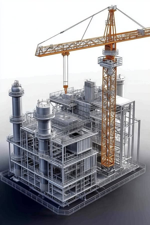Virtual Reality Model of Structural Engineering with Tower Crane for Industrial Facility Stock ...