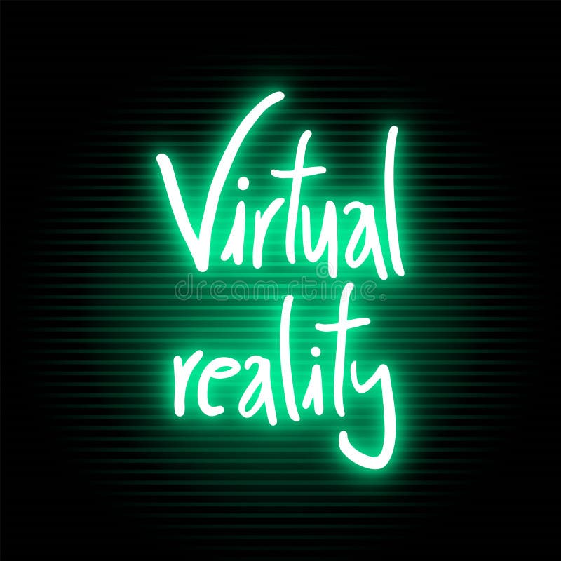 Virtual Reality sign stock vector. Illustration of drawing - 42982775