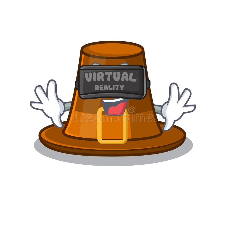 Virtual Reality Pilgrims Hat in the Character Shape Stock Vector ...