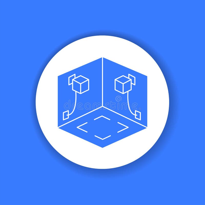 Virtual Reality Play Area Black Glyph Icon. Cyberspace, Simulation ...