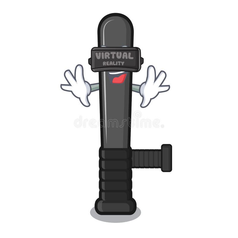 Virtual Reality Police Baton is Put Cartoon Table Stock Vector ...