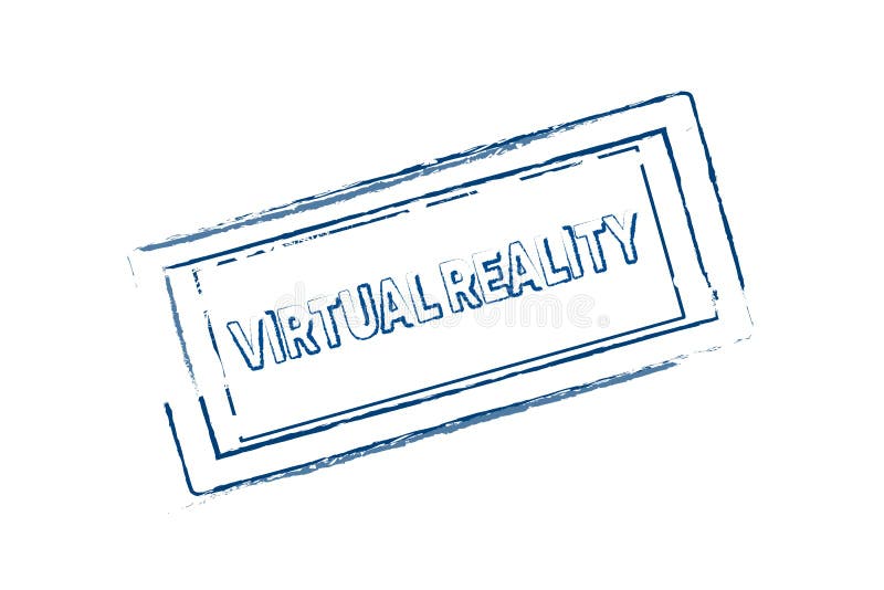 Virtual Reality Rubber Stamp. Stock Vector - Illustration of messy ...