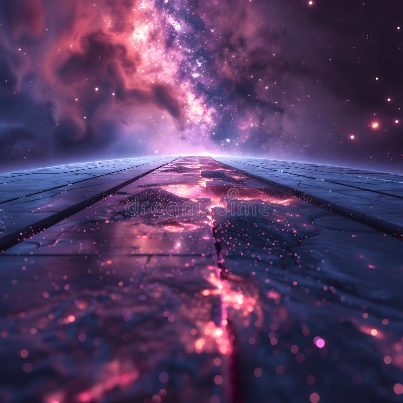 Virtual Reality S Essence in Purple and Black. Stock Illustration ...