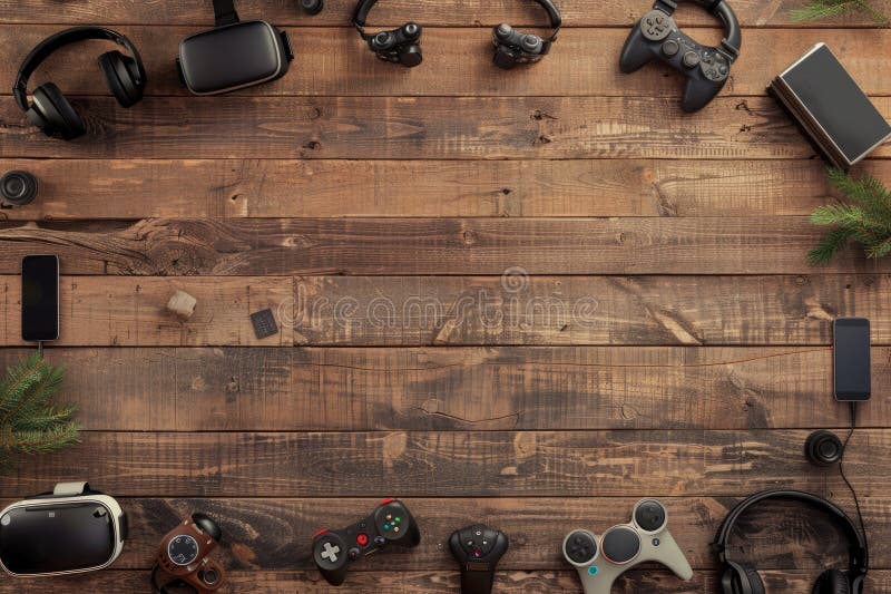 Virtual Reality Setup with VR Headsets, Motion Controllers, and ...