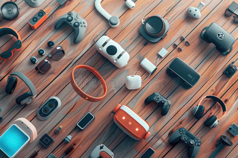 Virtual Reality Setup with VR Headsets, Motion Controllers, and ...