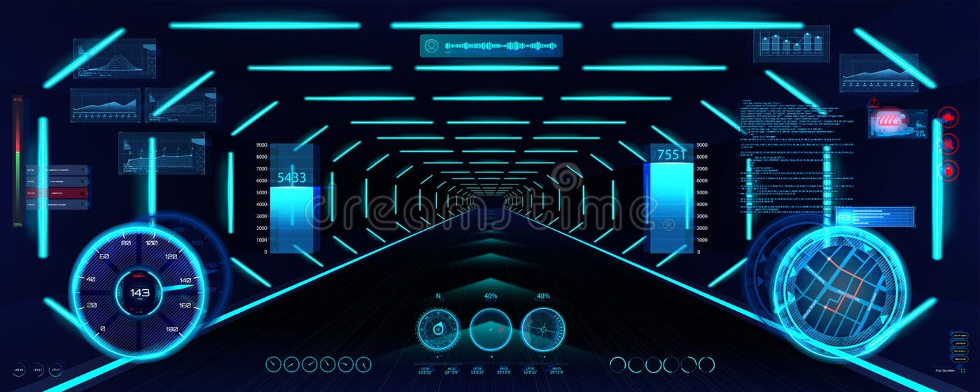 Tech Hud Simulation Stock Illustrations – 650 Tech Hud Simulation Stock ...