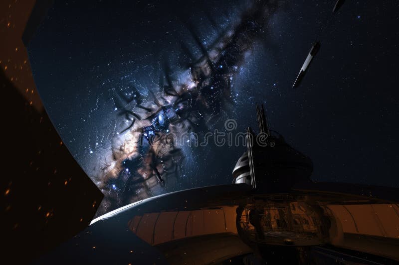 Virtual Reality Simulation of Space, with View of the Milky Way and ...