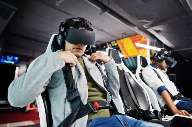 Virtual reality simulator stock image. Image of player - 228869377