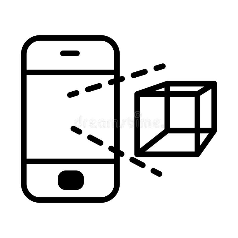 Virtual reality smartphone stock illustration. Illustration of icon ...